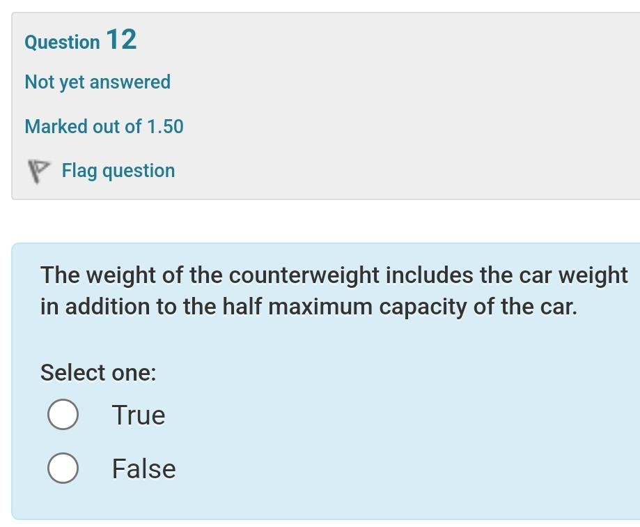 Question 12Not yet answeredMarked out of 1.50Flag | Chegg.com Question 12Not yet answeredMarked out of 1.50Flag | Chegg.com