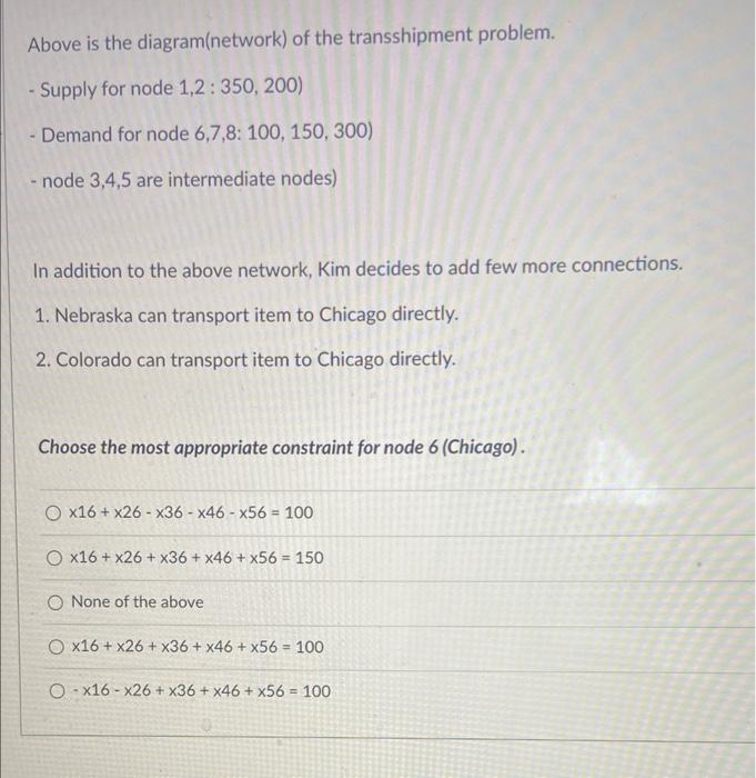 Solved Choose the most appropriate constraint for node 6 | Chegg.com