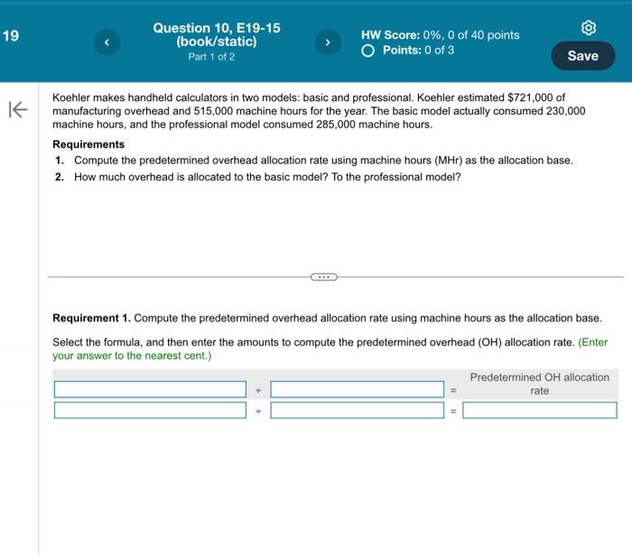 Solved Koehler makes handheld calculators in two models: | Chegg.com