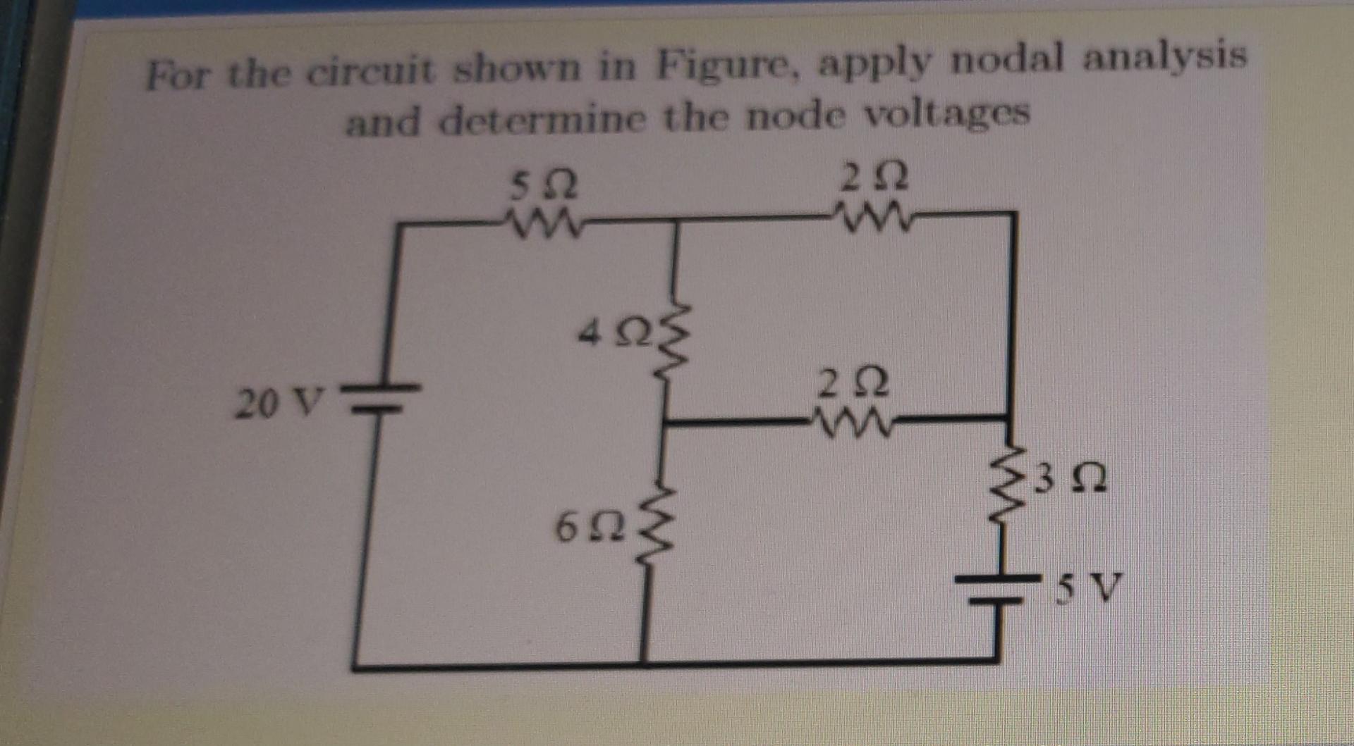 Solved For the circuit shown in Figure, apply nodal analysis | Chegg.com