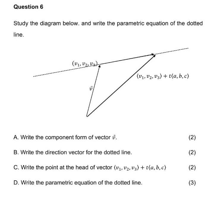 Solved Study the diagram below. and write the parametric | Chegg.com