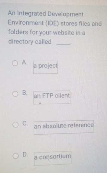 Solved An Integrated Development Environment (IDE) ﻿stores | Chegg.com