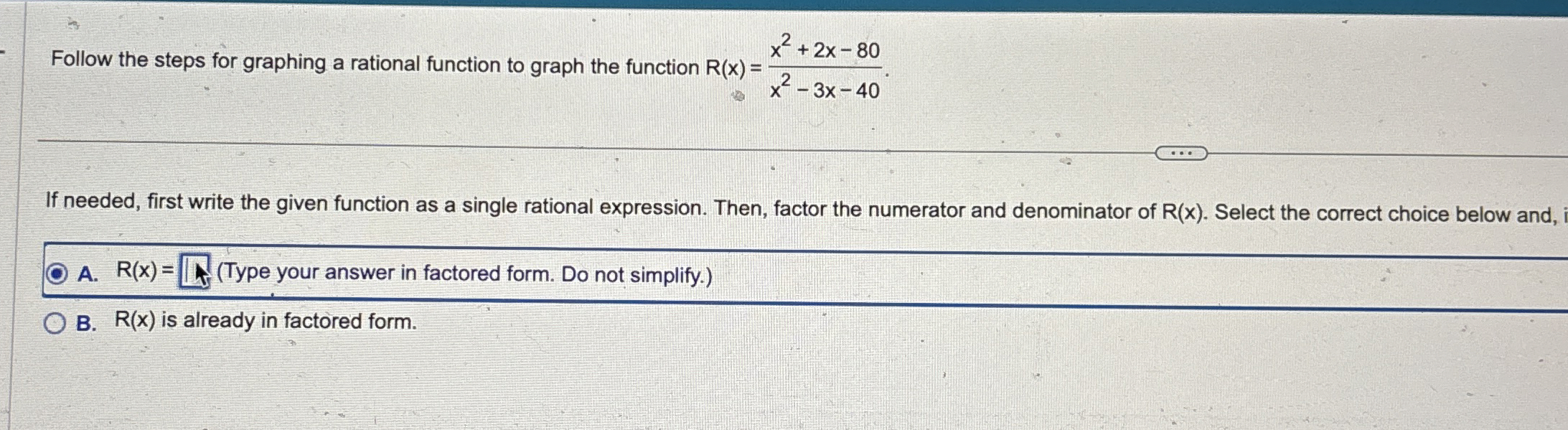Solved Follow the steps for graphing a rational function to | Chegg.com