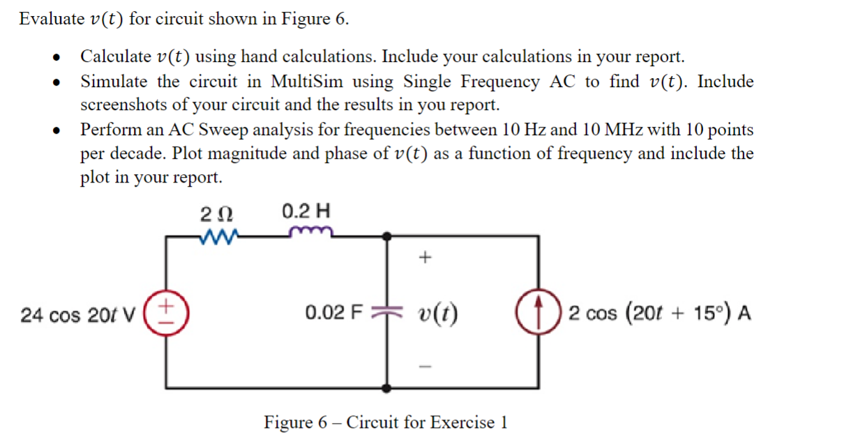 Evaluate v(t) for circuit shown in Figure | Chegg.com Evaluate v(t) for circuit shown in Figure | Chegg.com