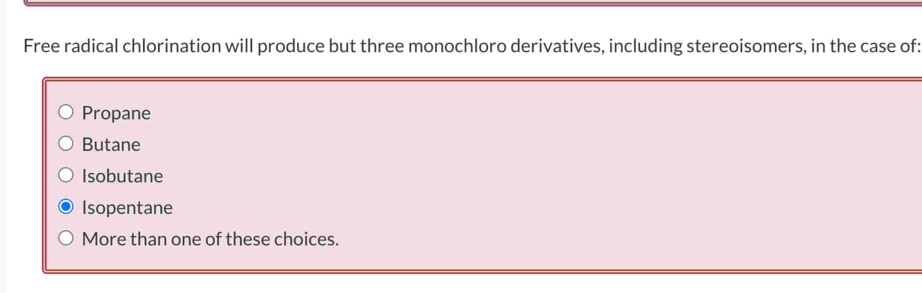 Solved Free radical chlorination will produce but three | Chegg.com