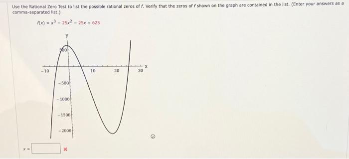 Solved Use the Rational Zero Test to list the possible | Chegg.com