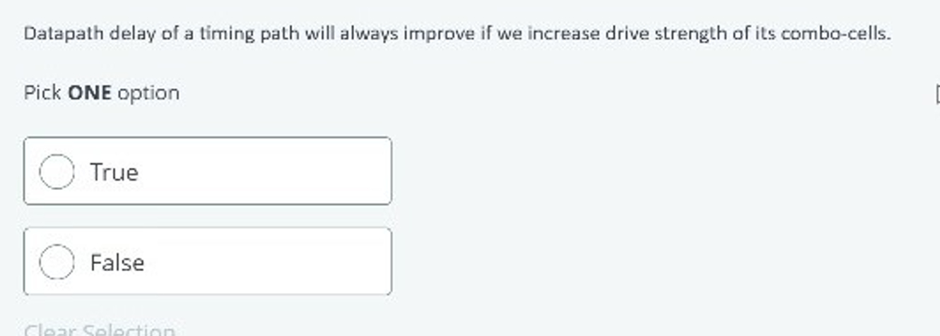 Solved Datapath delay of a timing path will always improve | Chegg.com