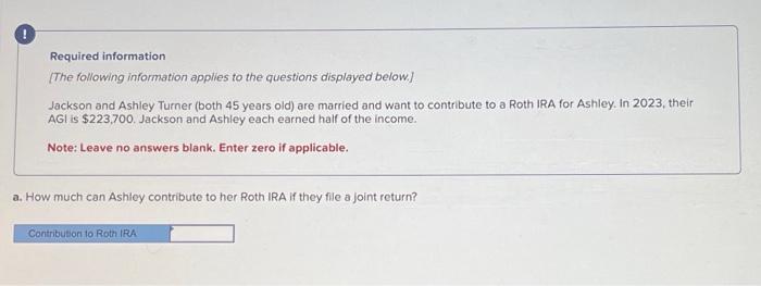Solved Required information [The following information | Chegg.com