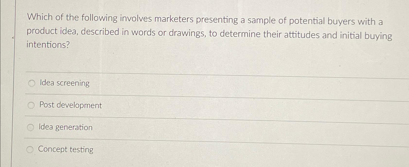 Solved Which of the following involves marketers presenting | Chegg.com