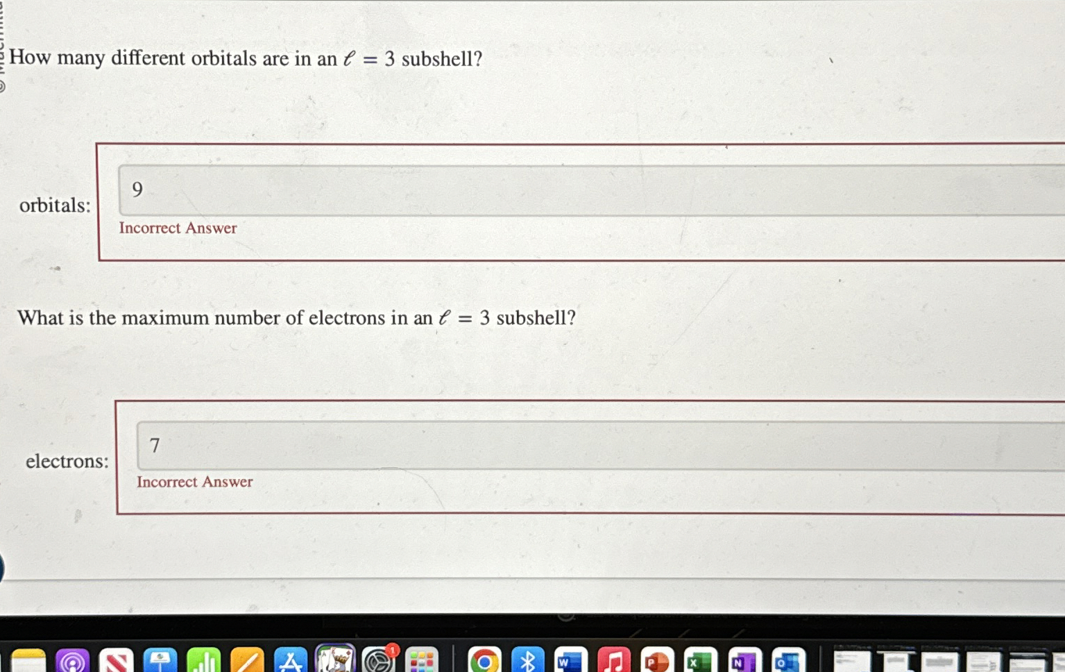 Solved How many different orbitals are in an l=3 | Chegg.com