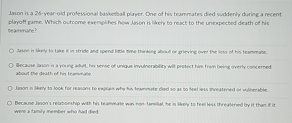 Solved Jason is a 26-year-old professional basketball | Chegg.com