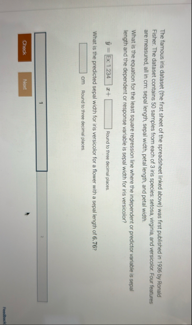 Solved The famous iris dataset (the first sheet of the | Chegg.com