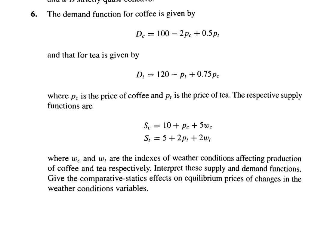 Solved The demand function for coffee is given | Chegg.com
