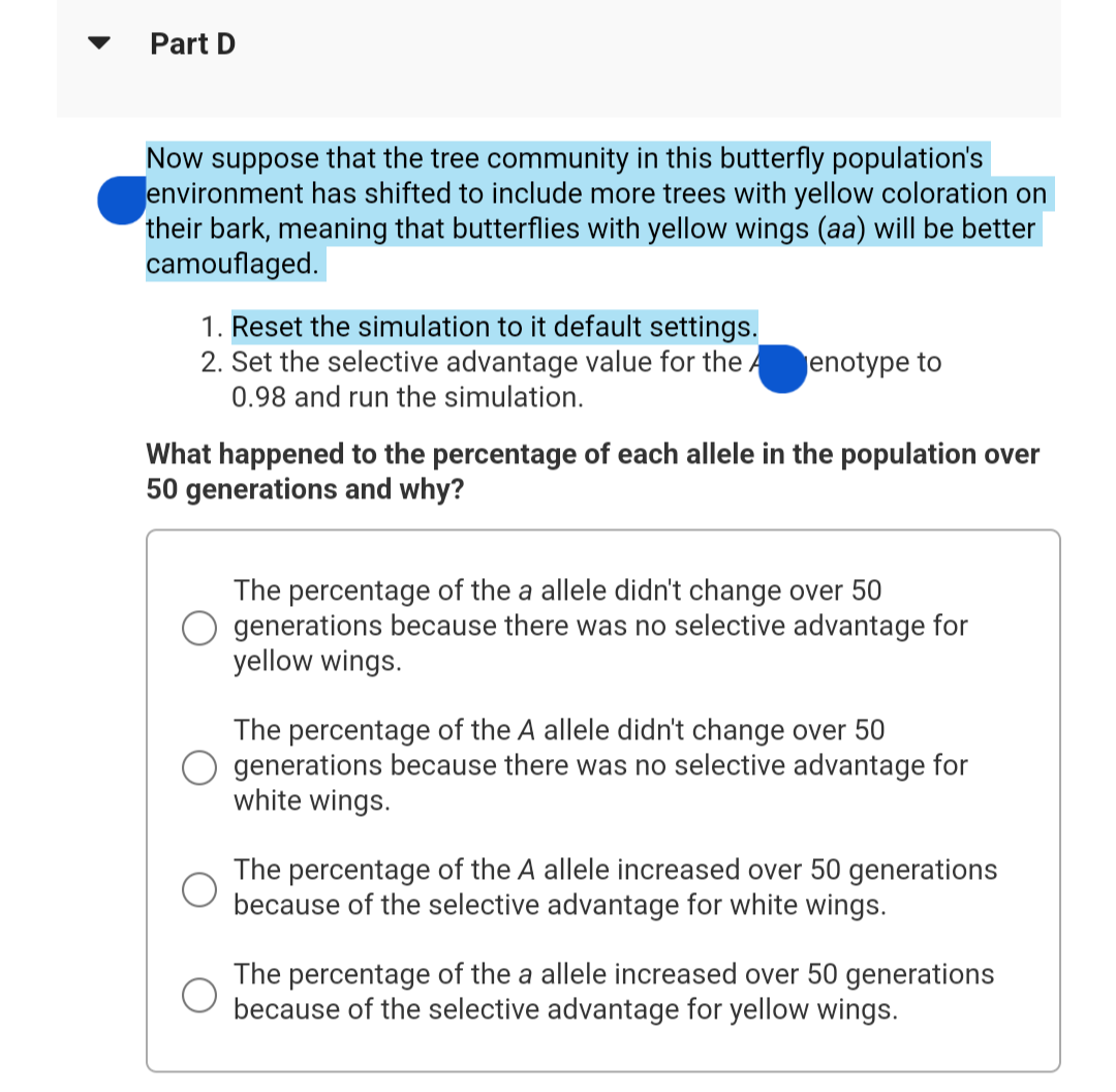 Solved Part D Now suppose that the tree community in this | Chegg.com