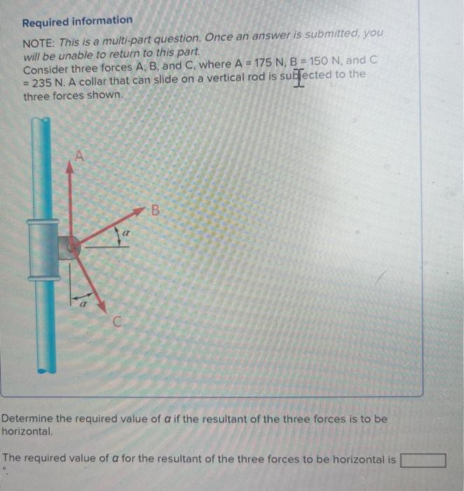 Solved Required information NOTE: This is a multi-part | Chegg.com