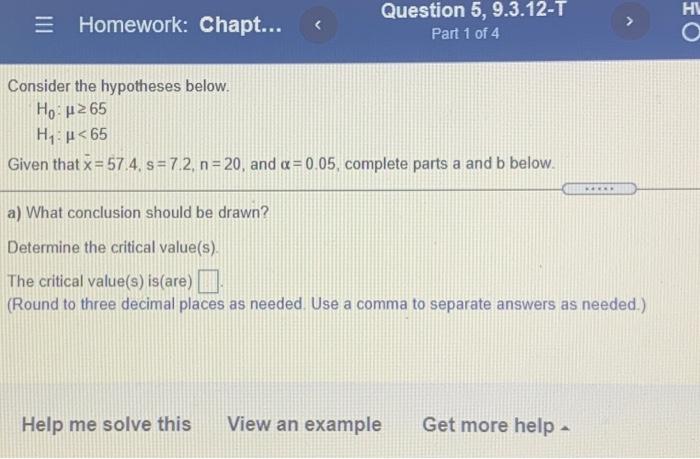 Solved HI = Homework: Chapt... Question 5, 9.3.12-T Part 1 | Chegg.com