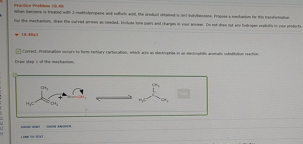 Solved Practice Problem 18.48 When benzene is treated with | Chegg.com