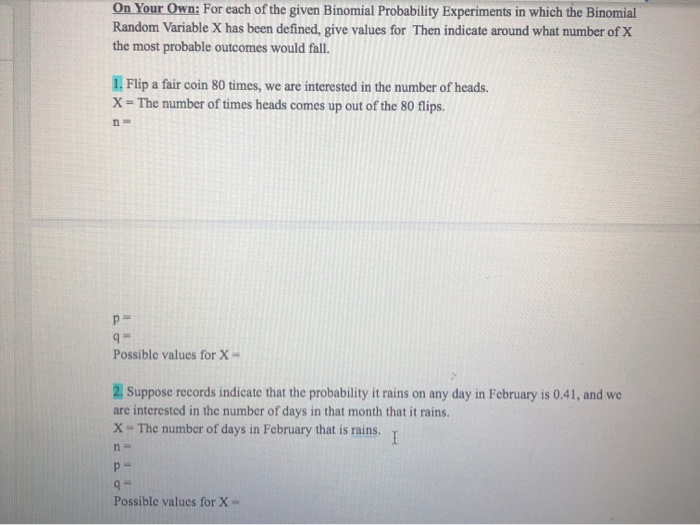 Solved Binomial Probability Experiments: A probability | Chegg.com