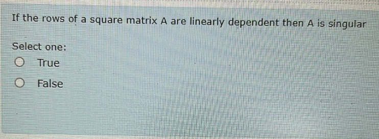 If the rows of a square matrix A are linearly | Chegg.com