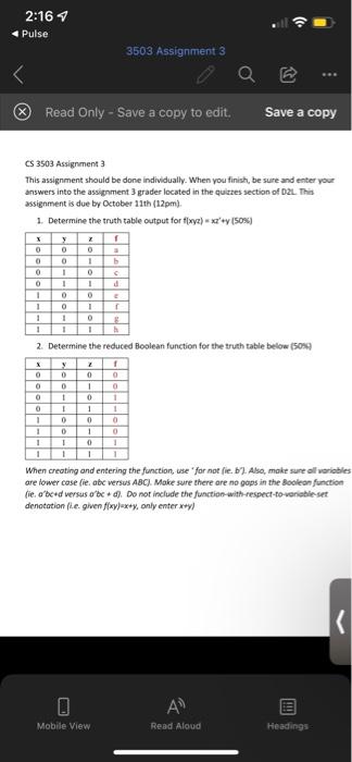Solved This assignment should be done individually. When you | Chegg.com