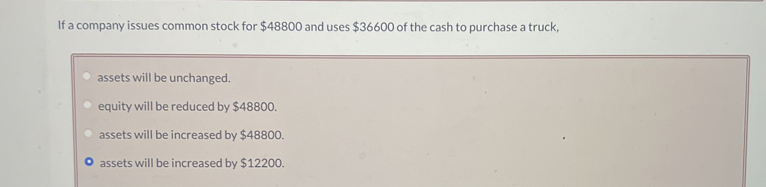 Solved If a company issues common stock for $48800 ﻿and uses | Chegg.com