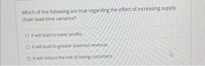 Solved Which of the following are true regarding the effect | Chegg.com