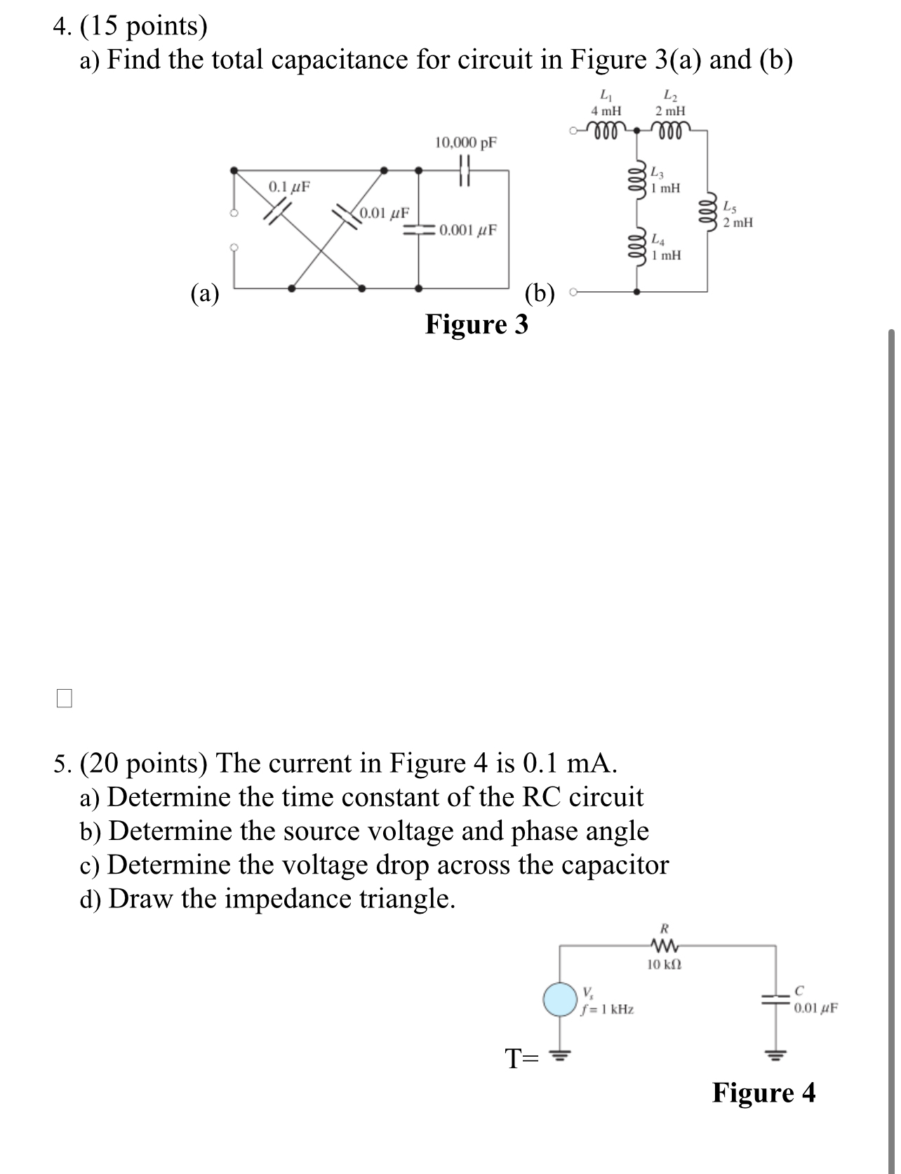 Solved (15 points)a) Find the total capacitance for | Chegg.com Solved (15 points)a) Find the total capacitance for | Chegg.com