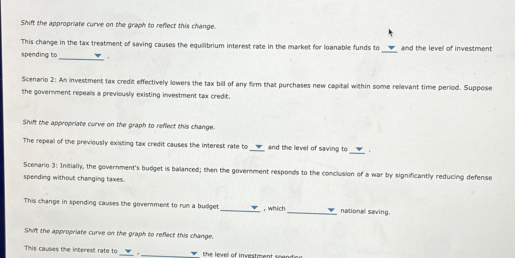 Solved Shift the appropriate curve on the graph to reflect | Chegg.com