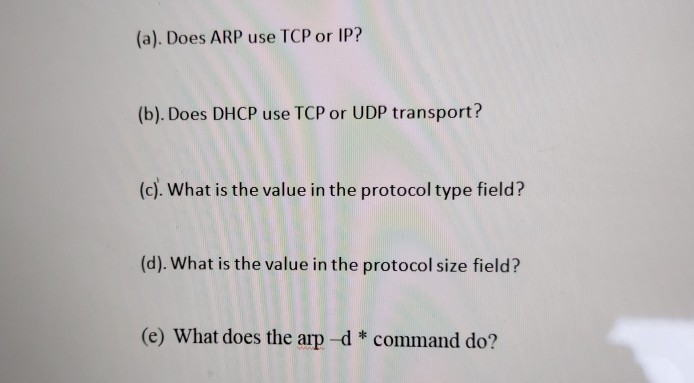Solved Part 1: ARP AND DHCP 1. Ona PC, Open Command Prompt | Chegg.com