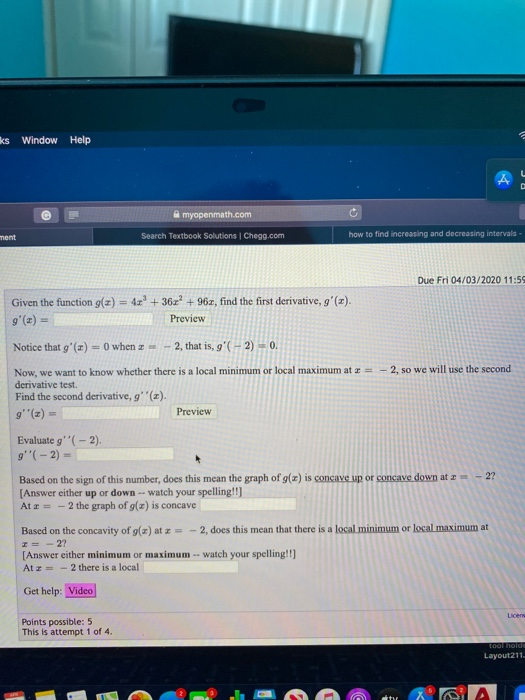 Solved ks Window Help @myopenmath.com Search Textbook | Chegg.com