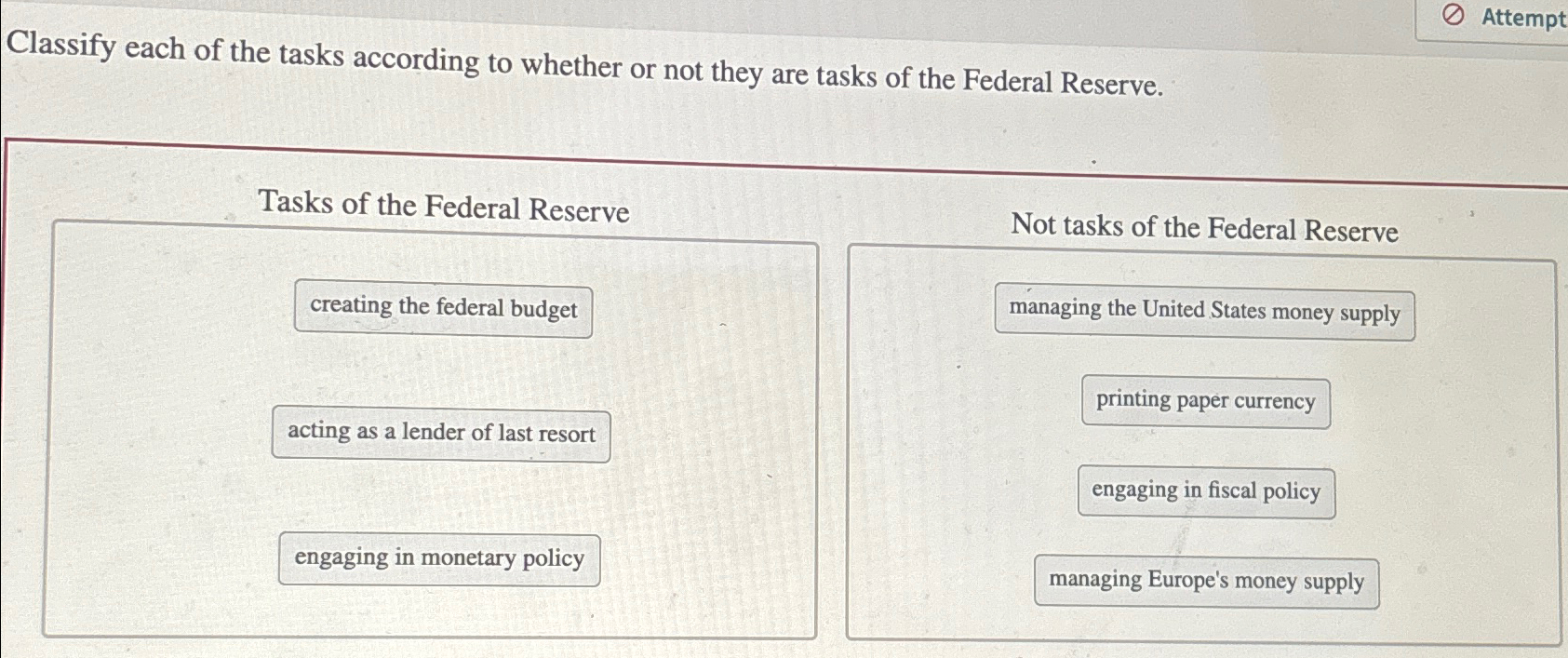 Solved Classify each of the tasks according to whether or | Chegg.com