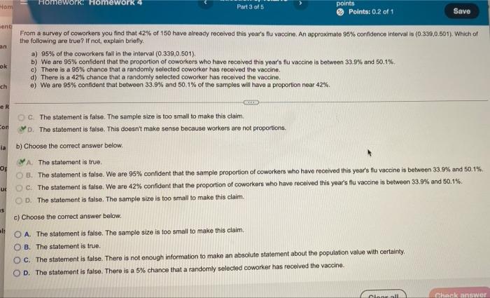 Solved Homework: Homework points Hom Part 3 of 5 Points: 0.2 | Chegg.com