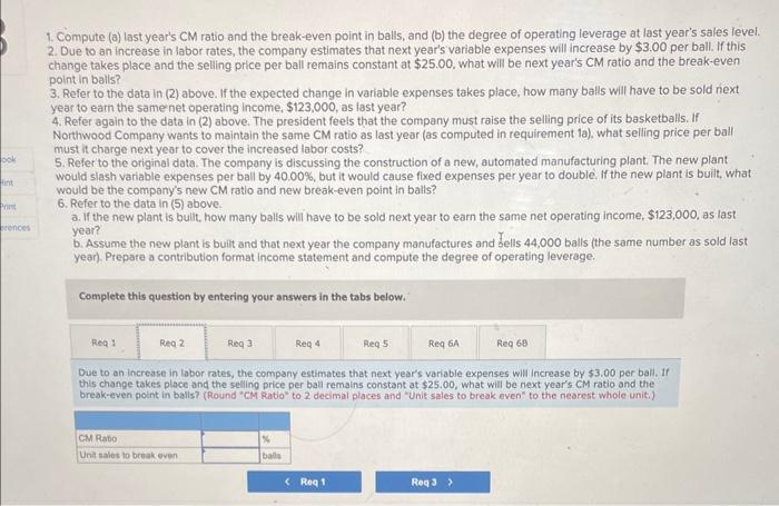 Solved Problem 5-20 (Algo) CVP Applications: Break-Even | Chegg.com
