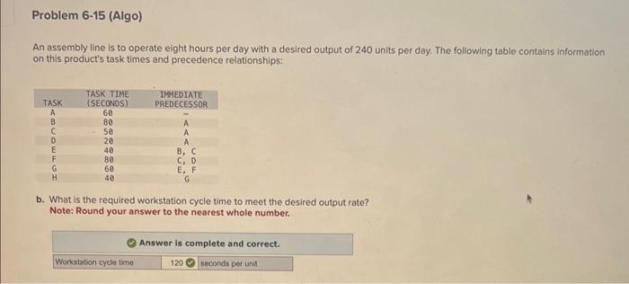 c. Balance this line using the longest task time. | Chegg.com