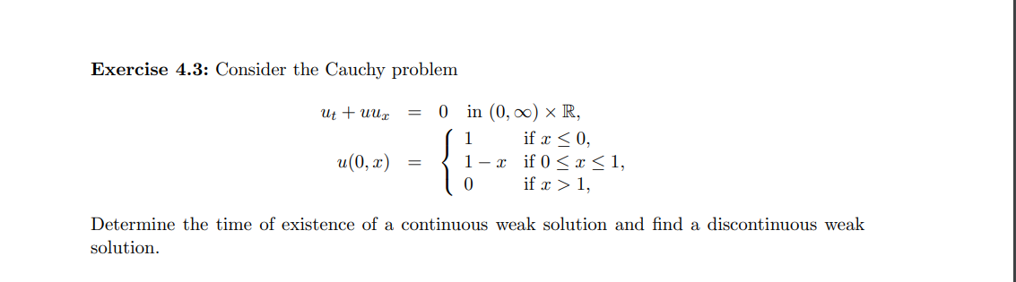 Solved Exercise 4.3: Consider the Cauchy | Chegg.com