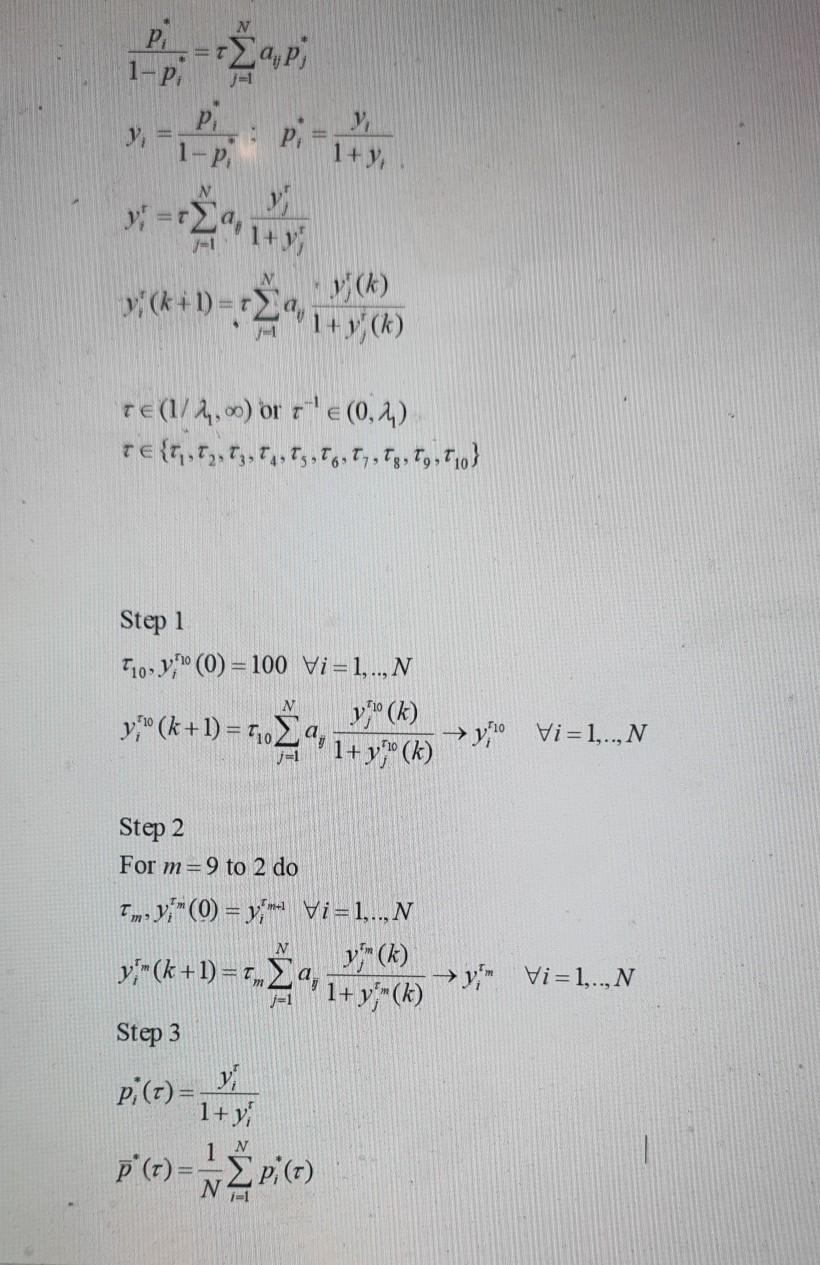 I Want You To Implement These Equations Using 
