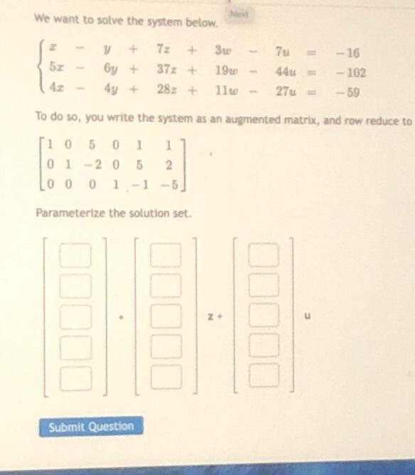 Solved Ne We want to solve the system below. y + by+ 5r 72 + | Chegg.com
