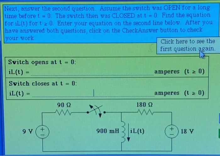 Solved Mastery Problem #1 (RL Circuits) For this Mastery | Chegg.com