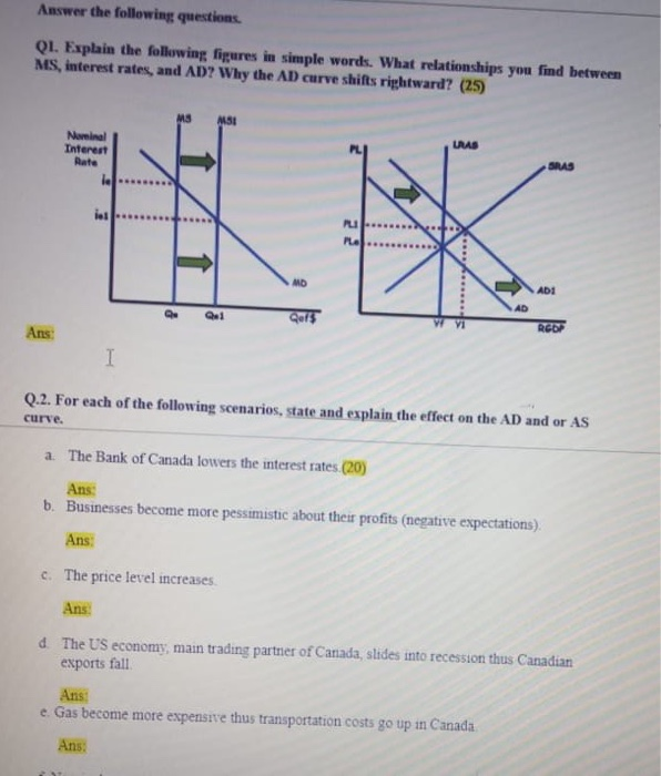 Solved Answer the following questions QI. Explain the | Chegg.com