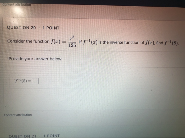 Solved content attribution QUESTION 20 . 1 POINT Consider | Chegg.com