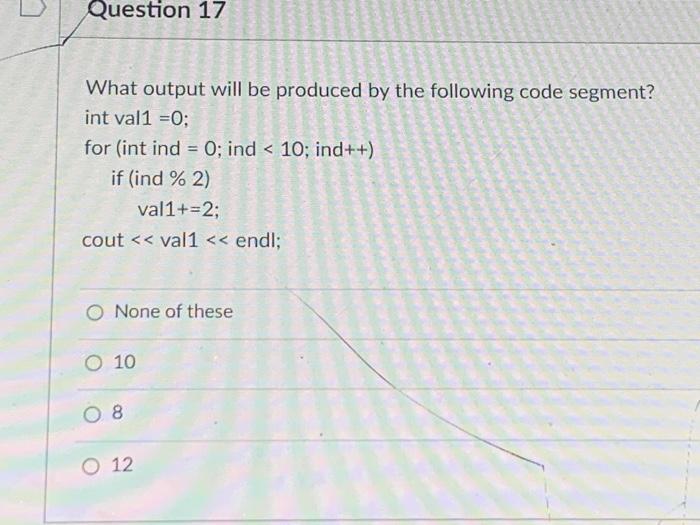 Solved What is the output of the following program? | Chegg.com