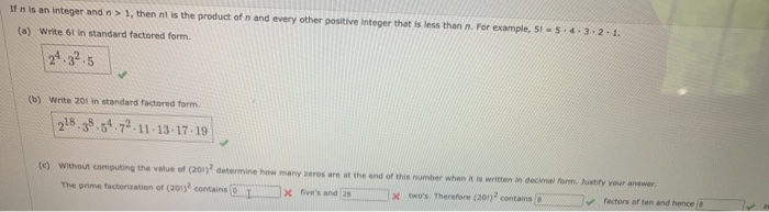 Solved If n is an integer and n > 1, then nt is the product | Chegg.com