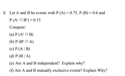 Solved Let A and B ﻿be events with P(A)=0.75,P(B)=0.6 ﻿and | Chegg.com