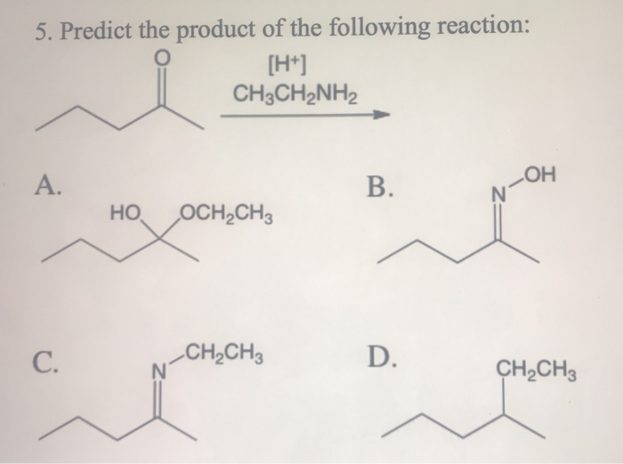 Solved 5. Predict the product of the following reaction: | Chegg.com