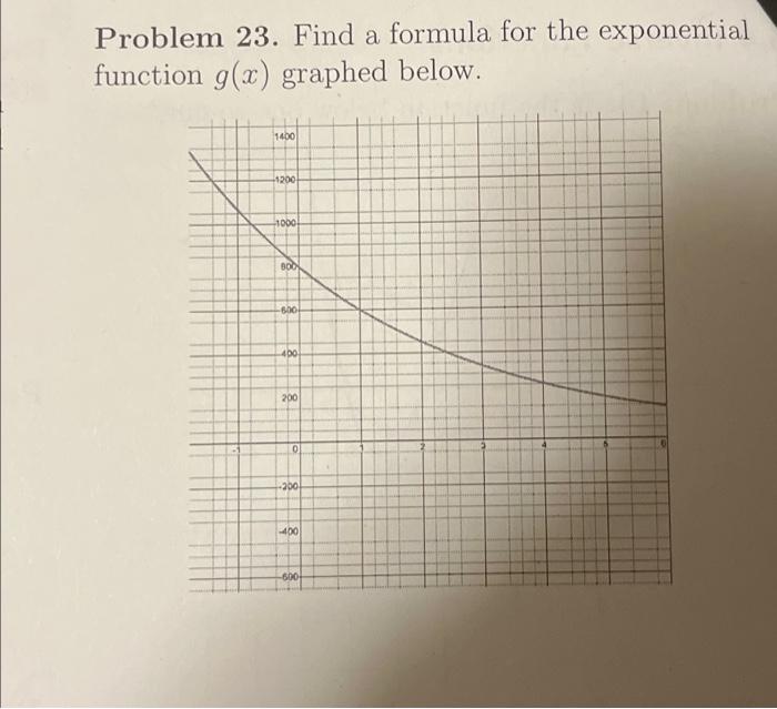 Solved Problem 23. Find a formula for the exponential | Chegg.com