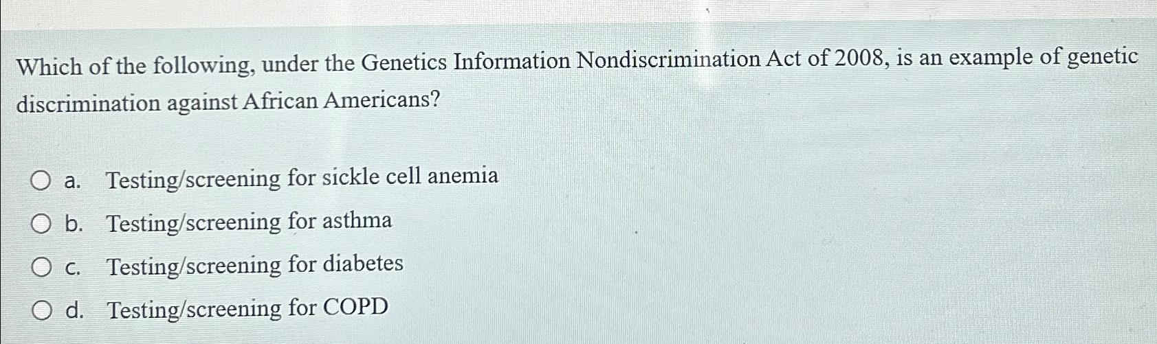 Solved Which of the following, under the Genetics | Chegg.com