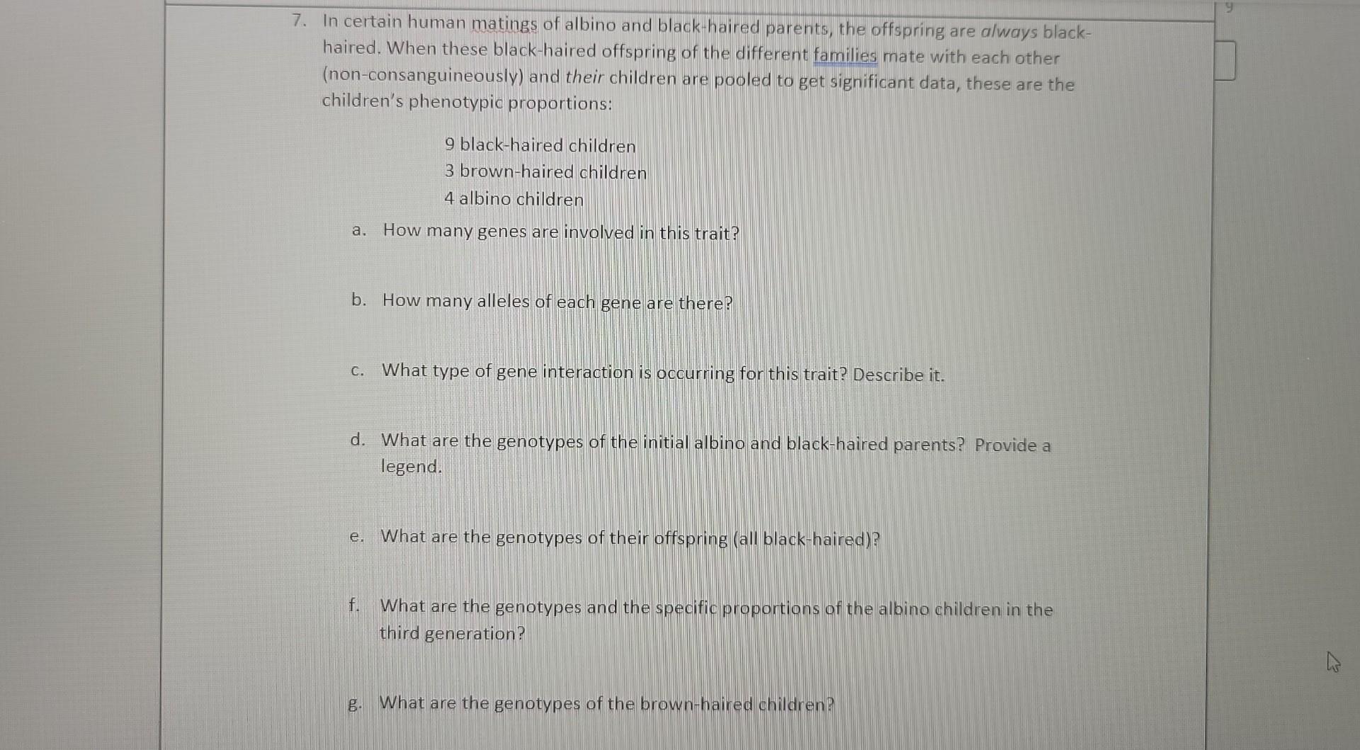 Solved 3. Describe the pattern of inheritance shown in the | Chegg.com
