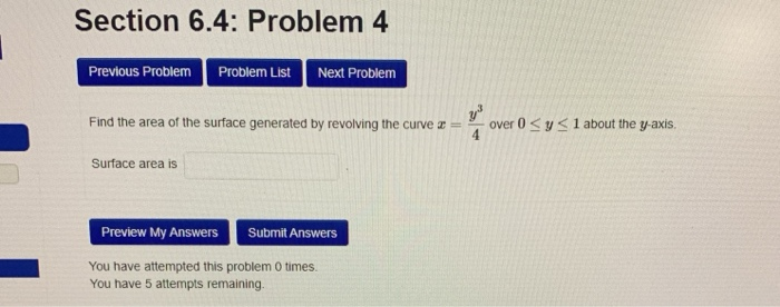 Solved Section 6.4: Problem 4 Previous Problem Problem List | Chegg.com