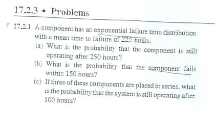 Solved A component has an exponential failure time | Chegg.com