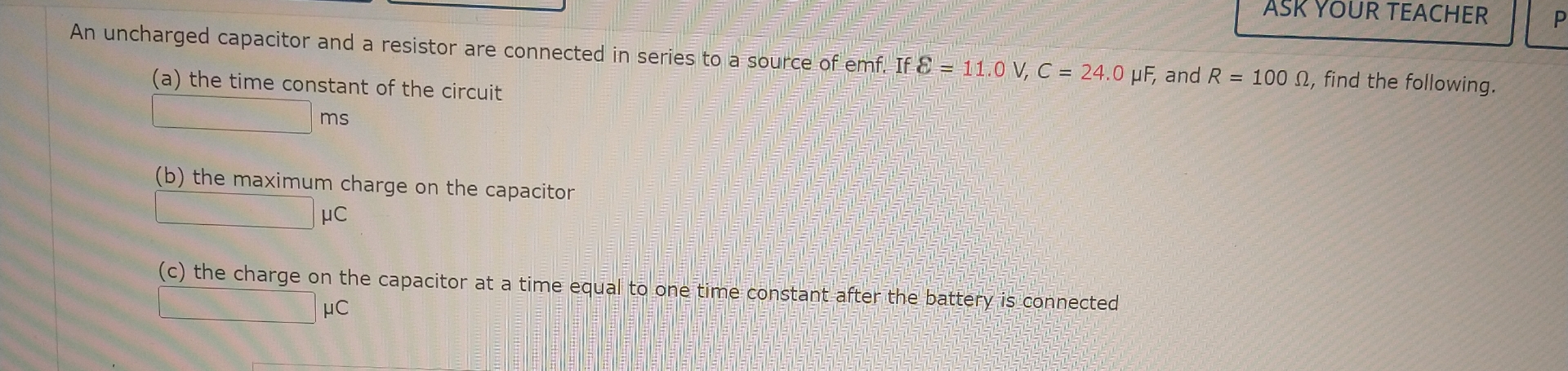 Solved for engineering Physics II.An uncharged capacitor and | Chegg.com